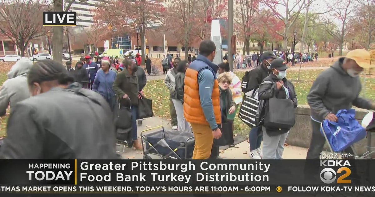 Food bank hosts turkey distribution - CBS Pittsburgh