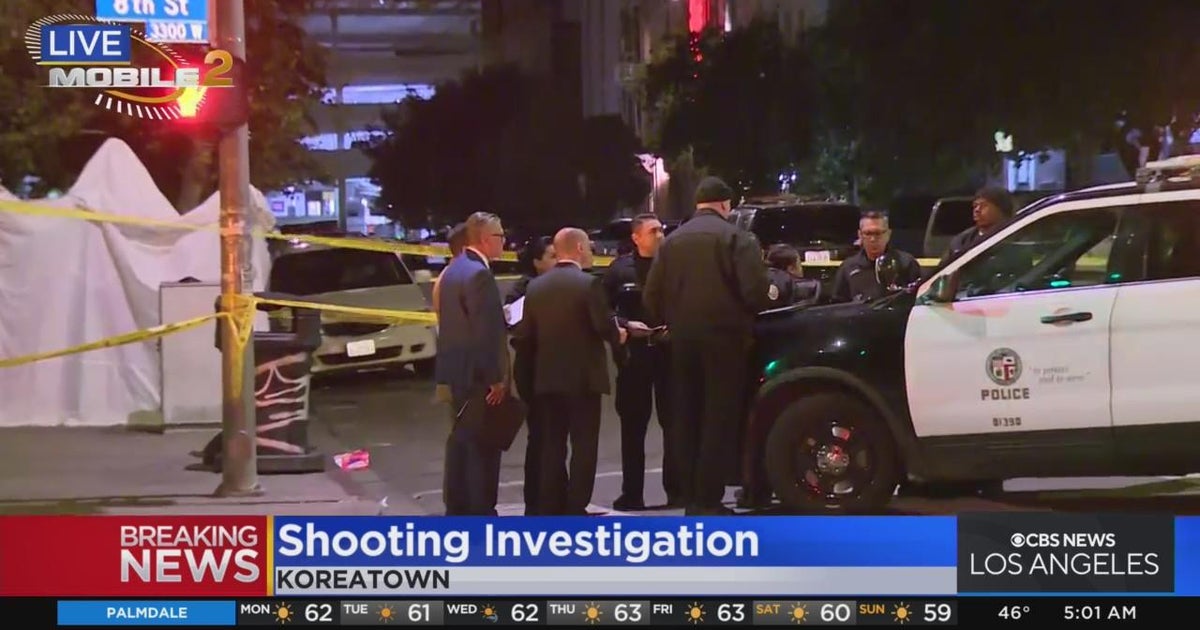 Deadly shooting investigation underway in Koreatown - CBS Los Angeles