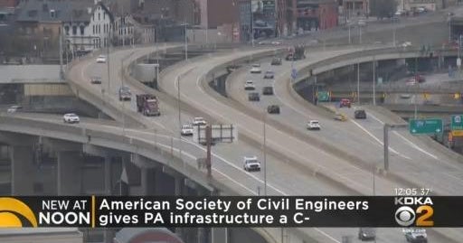 American Society of Civil Engineers gives Pennsylvania infrastructure C ...