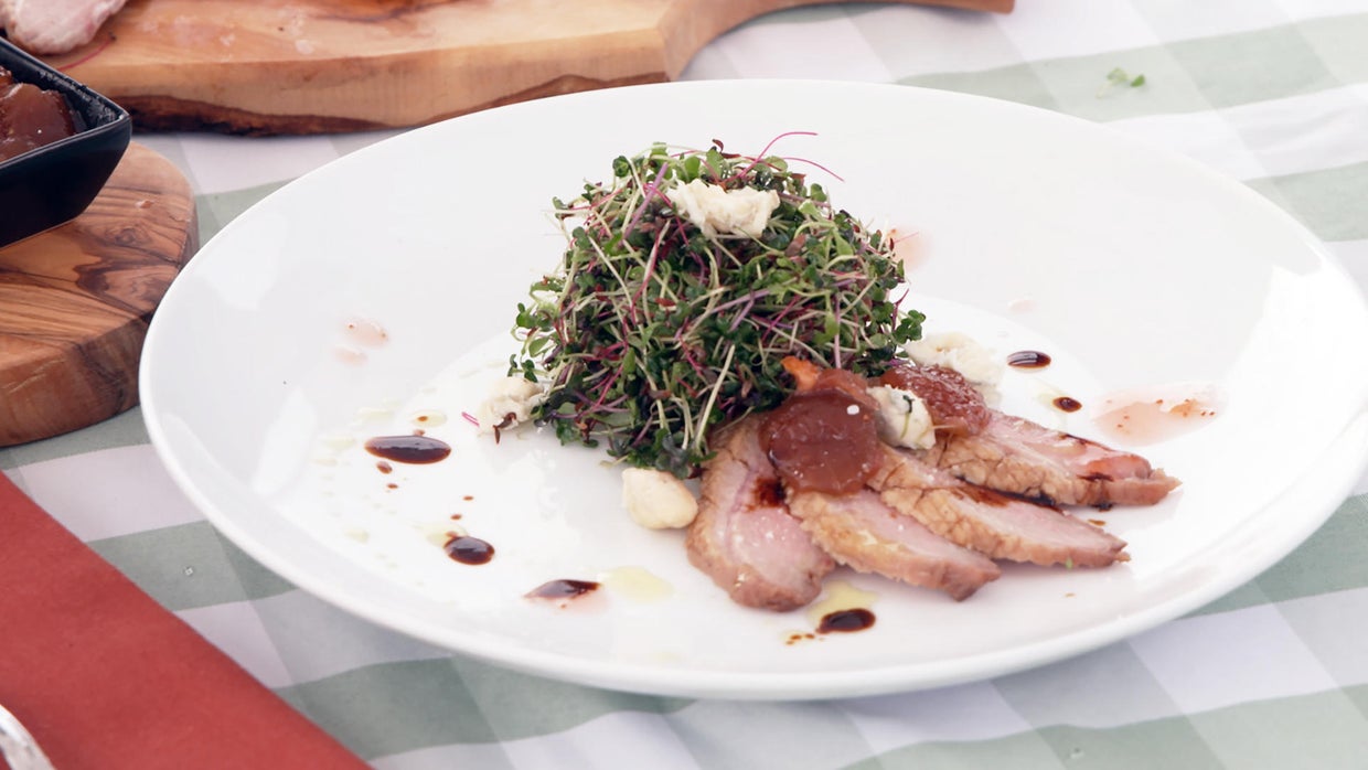Recipe: Microgreens, Preserved Figs and Smoked Duck Salad - CBS News