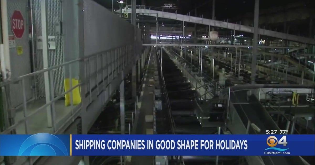 Shipping companies feeling cheery about on-time holiday deliveries - CBS Miami