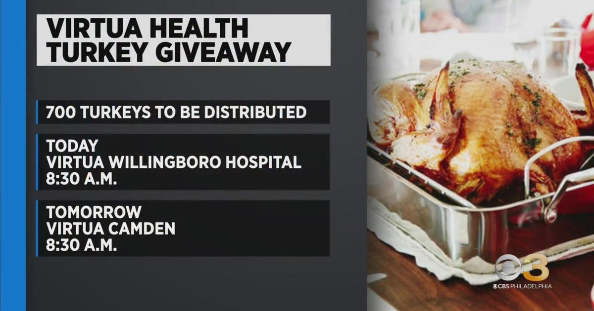 Turkey giveaways happening Monday in New Jersey, Philadelphia - CBS ...