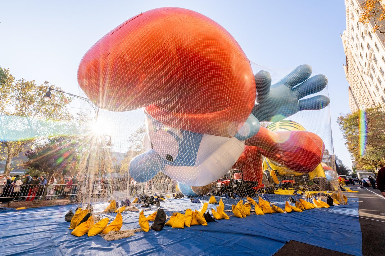Macy's Thanksgiving Day Parade balloons inflated ahead of the big day