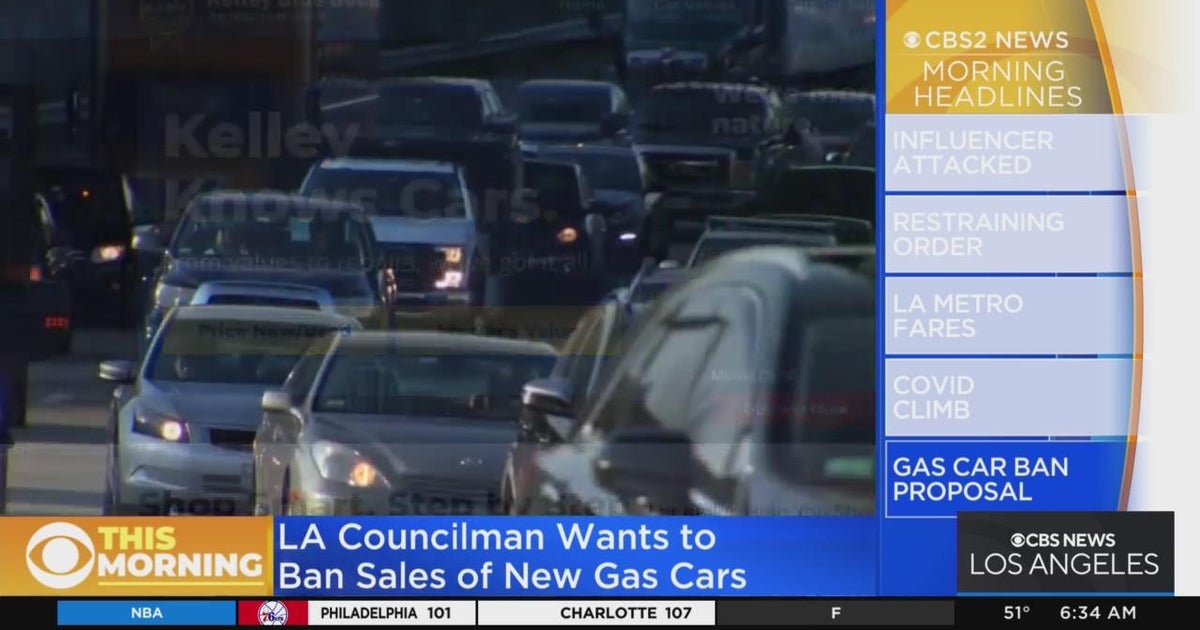 Koretz motion seeks ban on sale of new gas cars by 2030 - CBS Los Angeles
