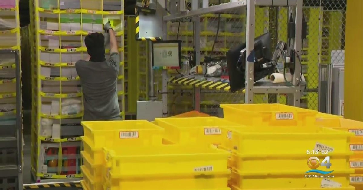 Inside look at the Amazon fulfilment center in Opa-locka - CBS Miami