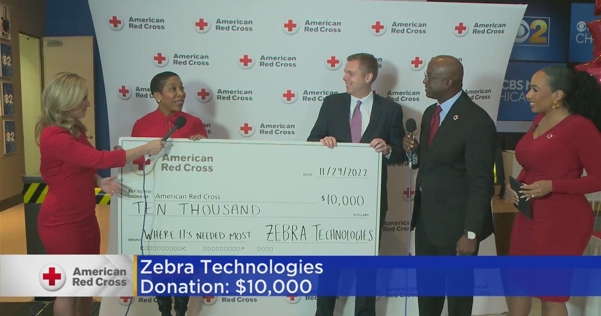 Zebra Technologies donates $10,000 to the Red Cross - CBS Chicago