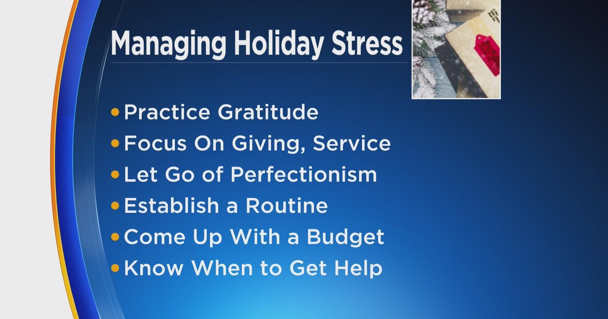 Managing your holiday stress - CBS Chicago