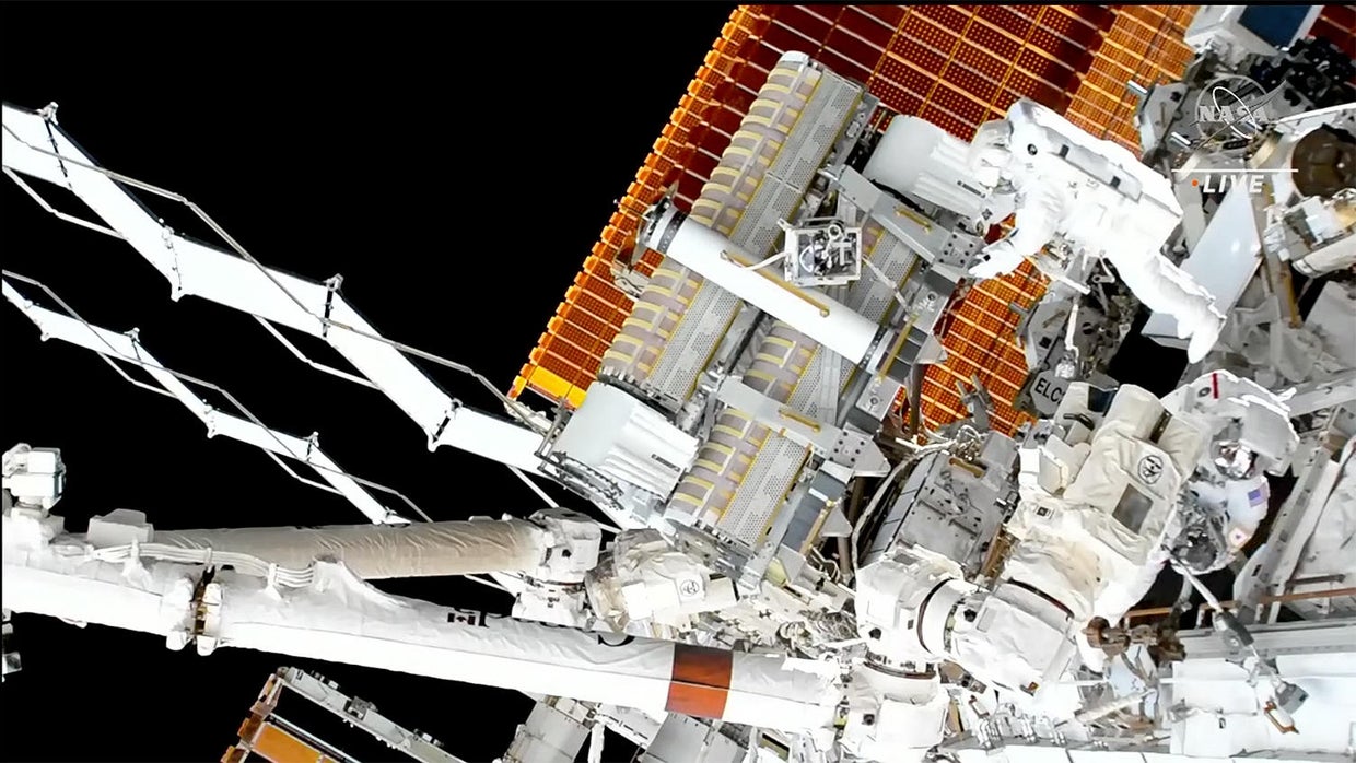 Spacewalkers resume solar power system upgrade on International Space ...