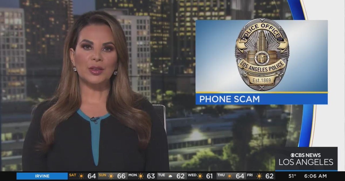 LAPD phone scammers asking for personal information and money - CBS Los ... LAPD phone scammers asking for personal information and money - CBS Los ...