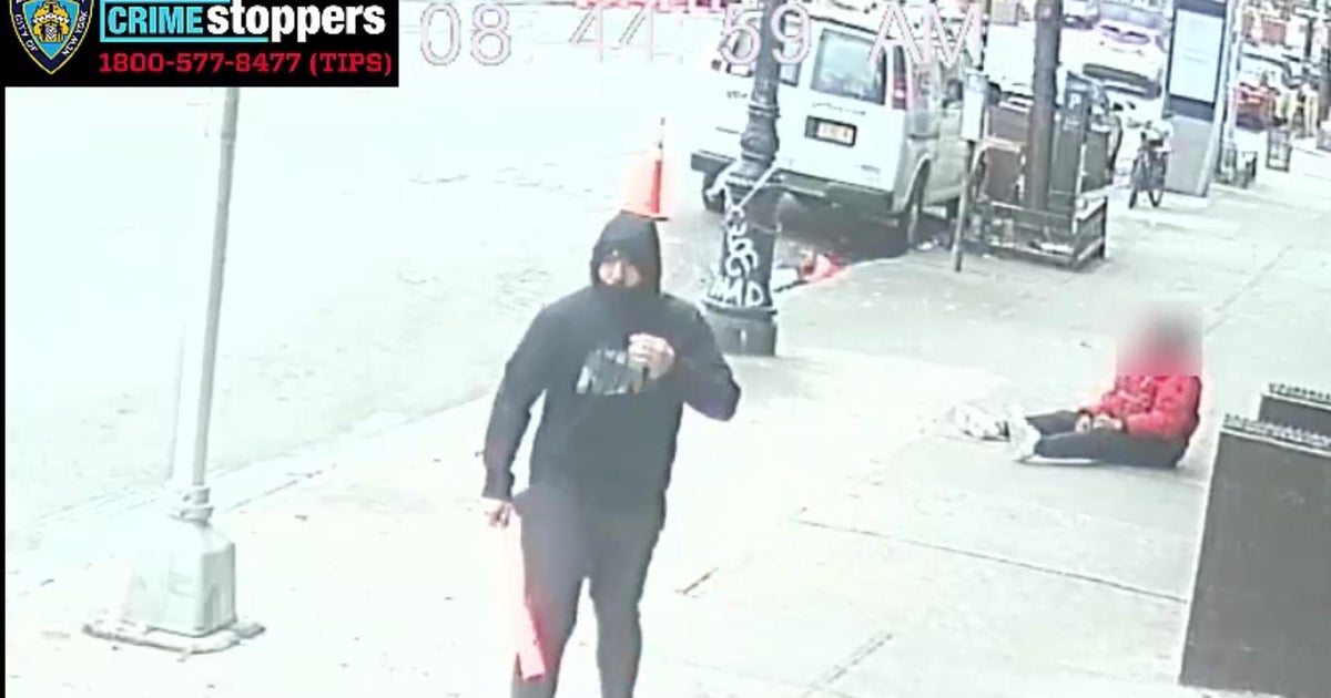 Baseball bat attack caught on camera in Hamilton Heights - CBS New York
