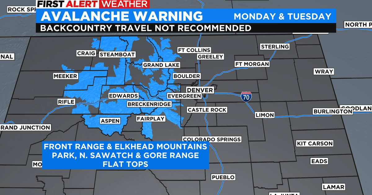 Colorado Weather Avalanche Danger Ramping Up Monday Cbs Colorado