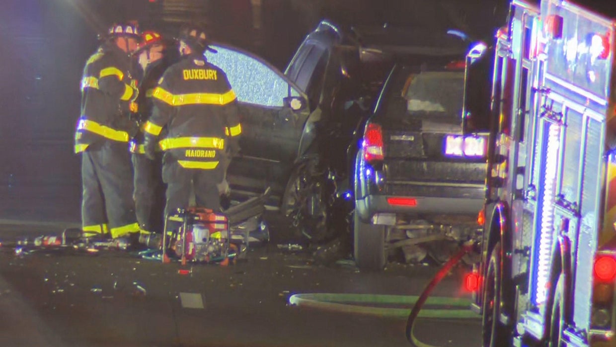 Woman killed in wrong-way crash on Route 3 in Duxbury - CBS Boston