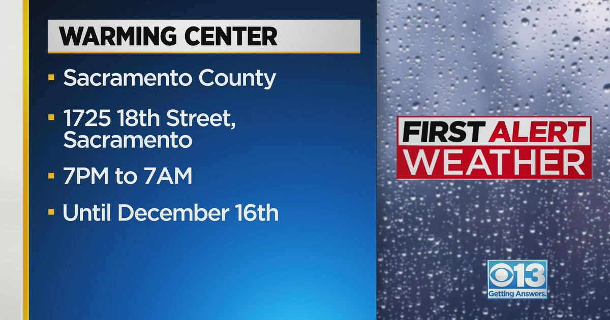 Sacramento County opens warming centers due to harsh cold weather - CBS ...