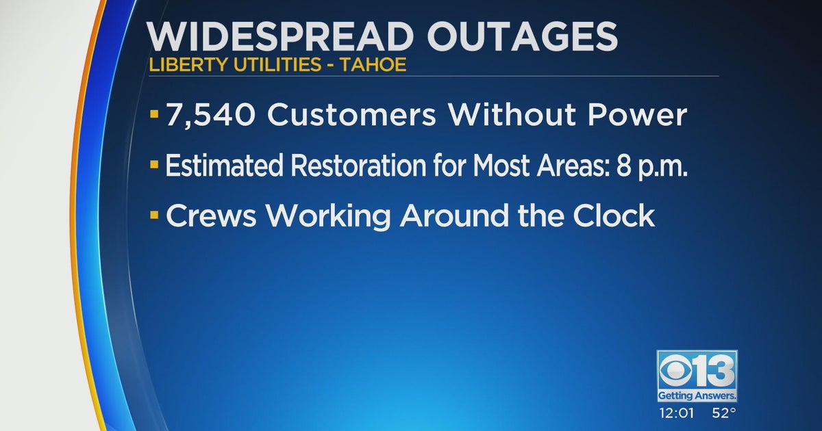 Parts of the Sierra still without power after weekend storm - CBS ...