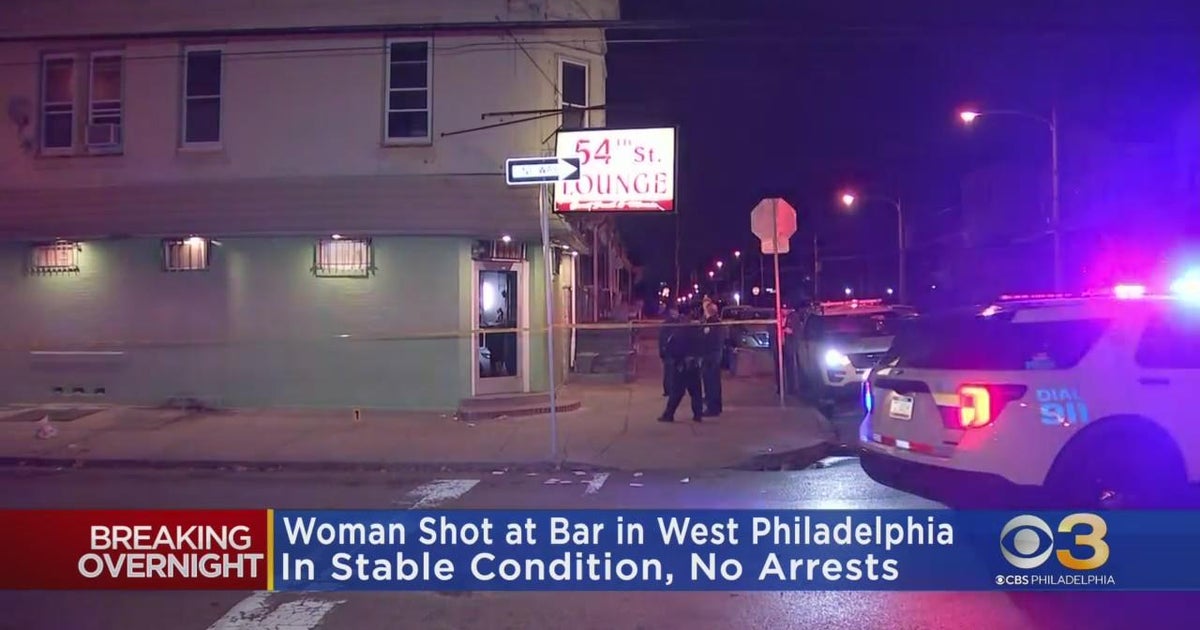 Woman shot at bar in West Philadelplhia in stable condition, no arrests - CBS Philadelphia