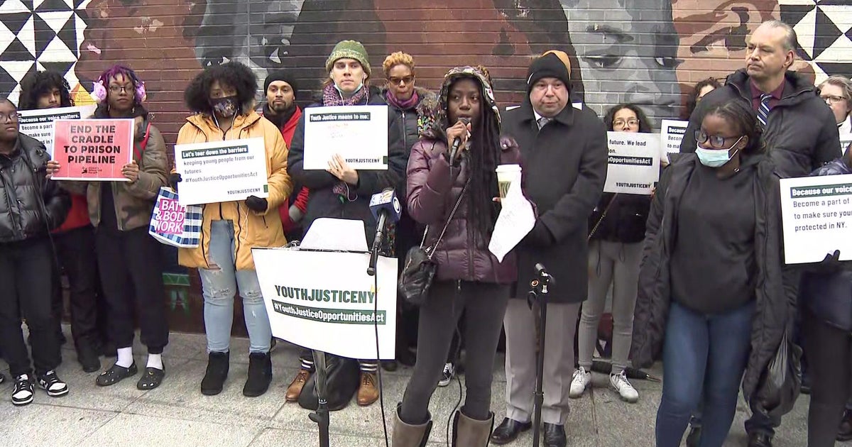 Harlem rally held to support youth justice bills - CBS New York