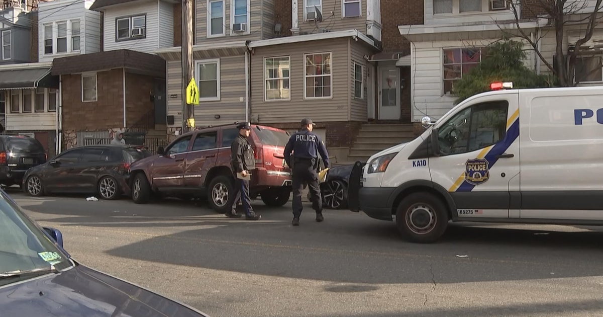 SUV strikes 7 cars, police vehicle in Kensington: Police - CBS Philadelphia