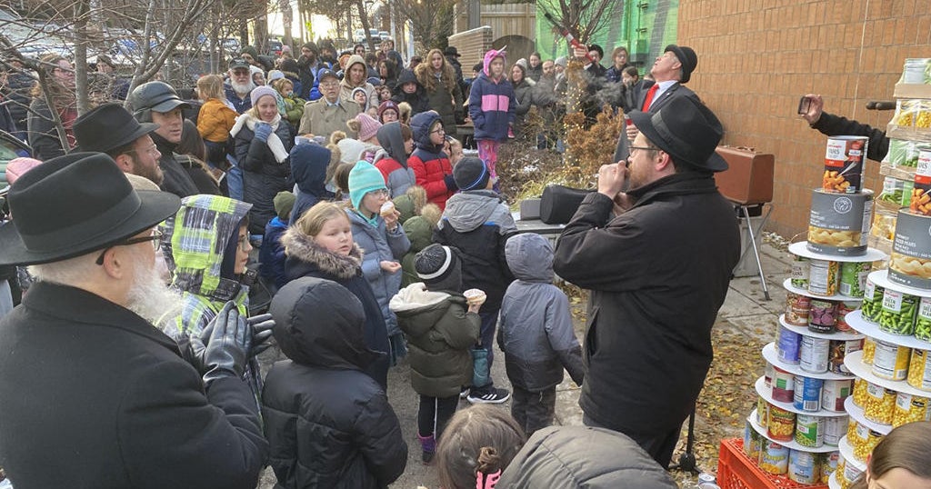 Chabad of Squirrel Hill hosts Hanukkah celebration with menorah made ...