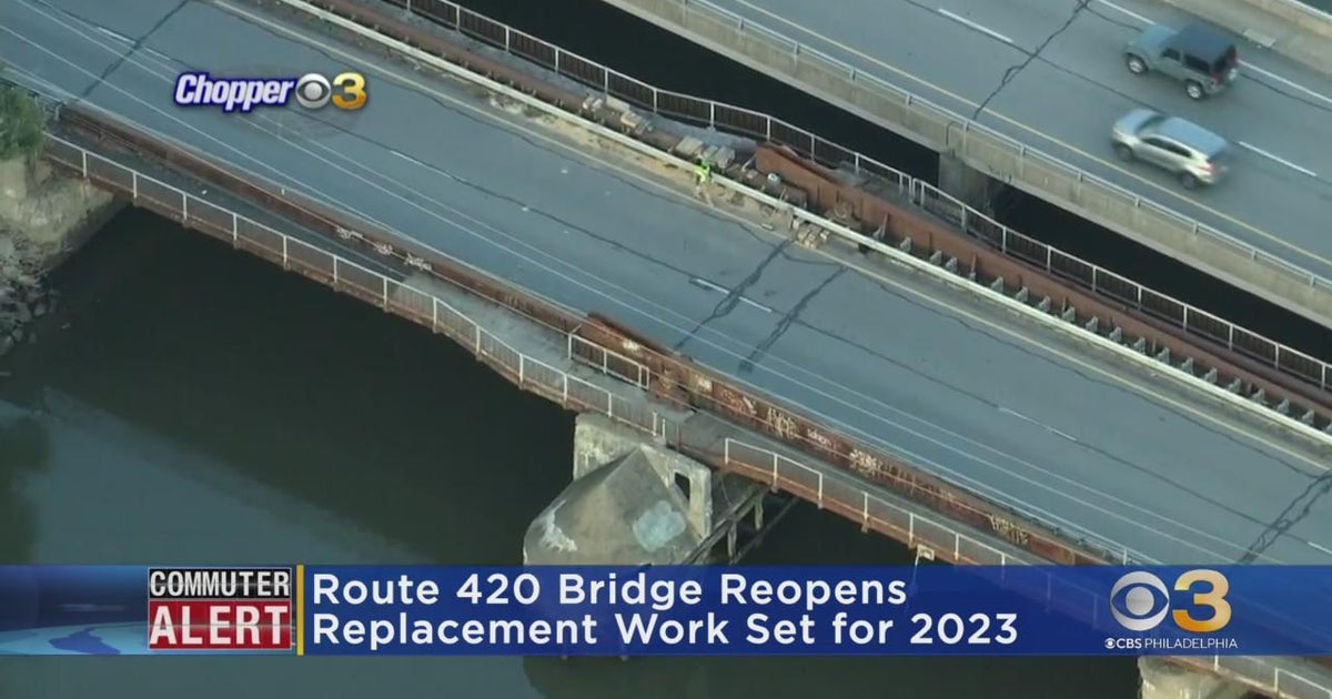 Route 420 bridge reopens after 2 weeks of road work - CBS Philadelphia