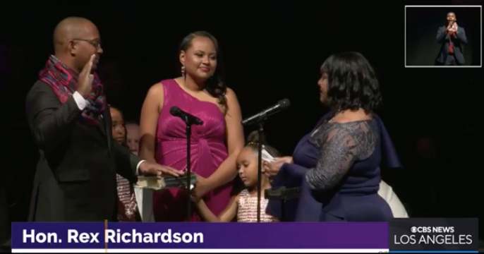 Rex Richardson sworn in as Long Beach's first Black mayor - CBS Los Angeles