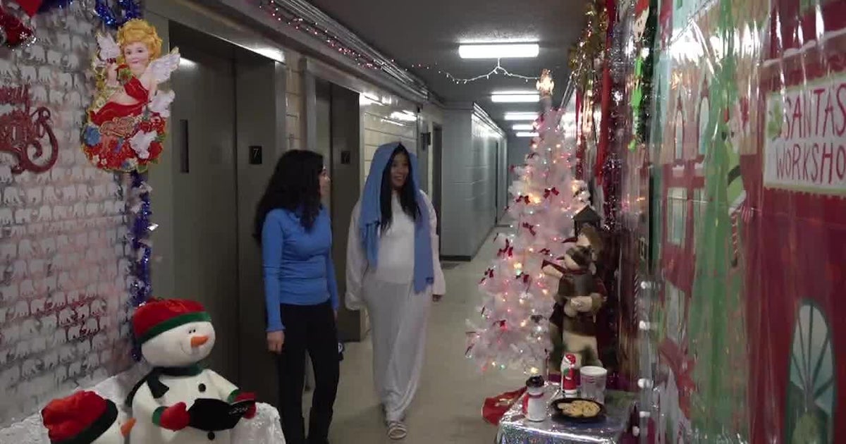 Brooklyn woman creates a winter wonderland in her hallway - CBS New York