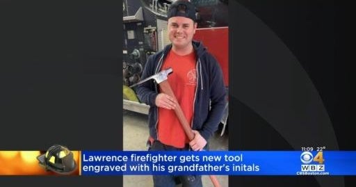 Lawrence firefighter surprised with new gear after car is stolen - CBS ...