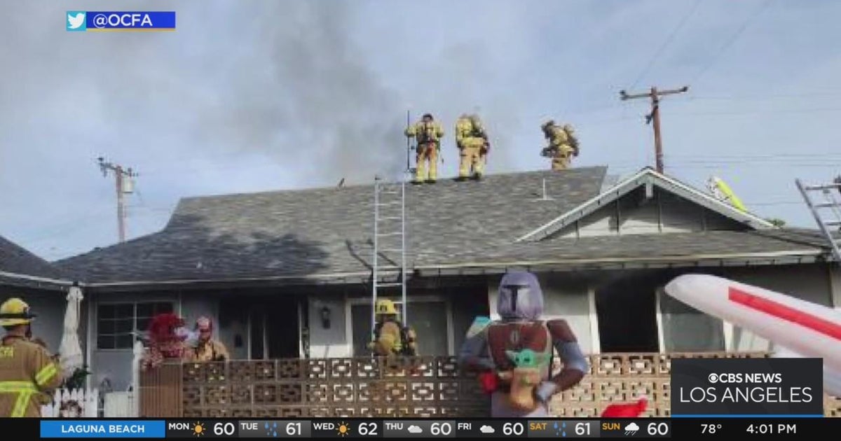 3 people hospitalized following fire in Buena Park - CBS Los Angeles