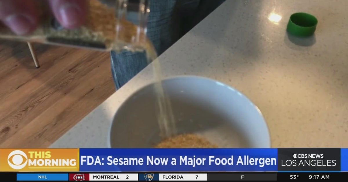 FDA adds sesame as a food allergen - CBS Los Angeles