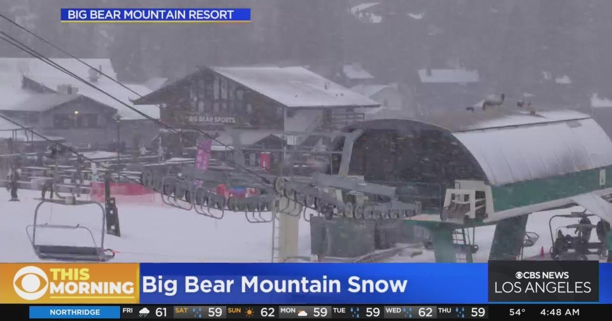 Big Bear sees plenty of snow, with more on the way - CBS Los Angeles