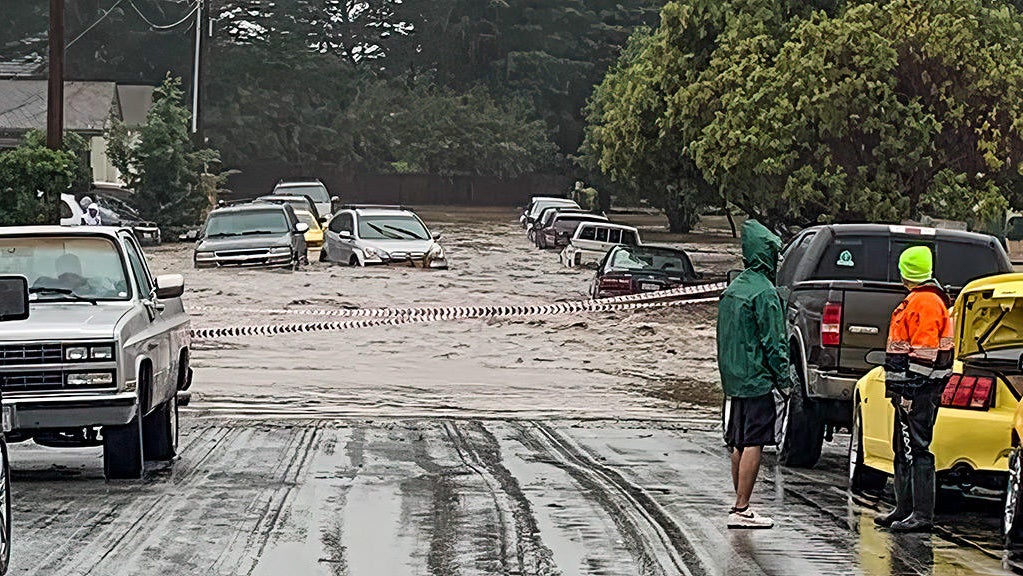 Atmospheric river: Roads closed, streets flooded, creeks overflow ...