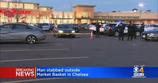Man stabbed outside Market Basket in Chelsea - CBS Boston
