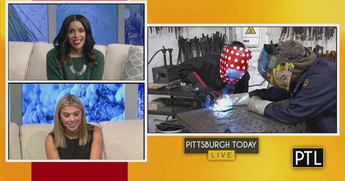 Welding with Daisy at The Barefoot Forge - CBS Pittsburgh