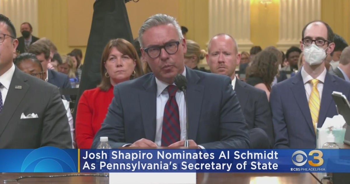 Shapiro nominates Al Schmidt as Pennsylvania's secretary of state - CBS ...
