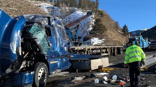 Westbound I-70 reopens after semi crash - CBS Colorado