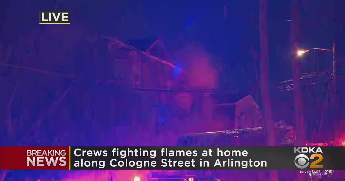 Firefighters battle house fire in Arlington - CBS Pittsburgh