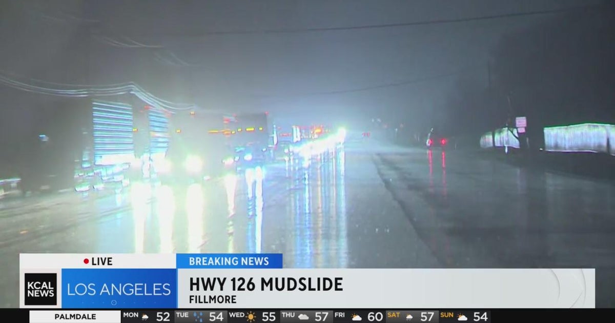 Mudslide closes part of Highway 126 - CBS Los Angeles