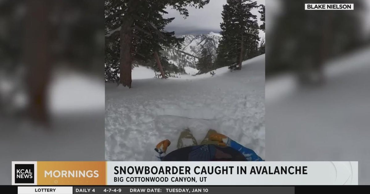 Snowboarder Caught In Utah Avalanche Records Descent Cbs Los Angeles