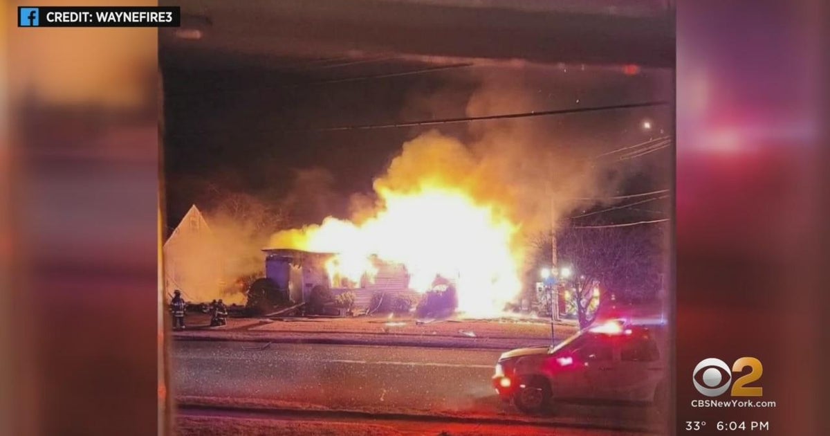 5 firefighters injured battling fire at Pompton Lakes, N.J., home - CBS ...