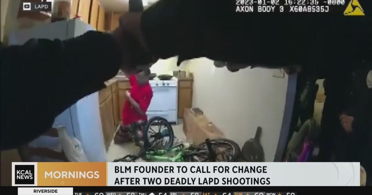Families call for LAPD policy changes outside City Hall - CBS Los Angeles