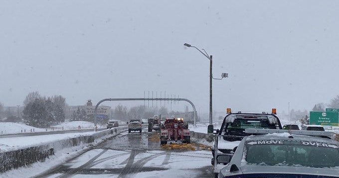 Southbound lanes of I-25 reopen at Highway 34 after crash - CBS Colorado