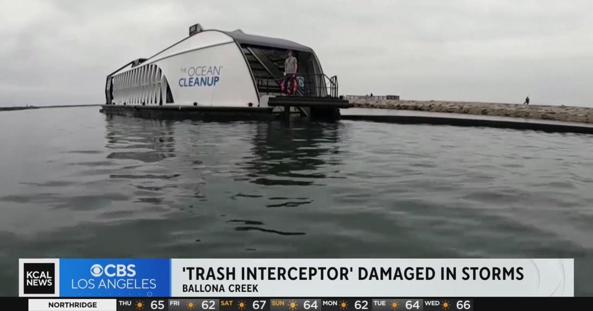 'Trash Interceptor' damaged in storms - CBS Los Angeles
