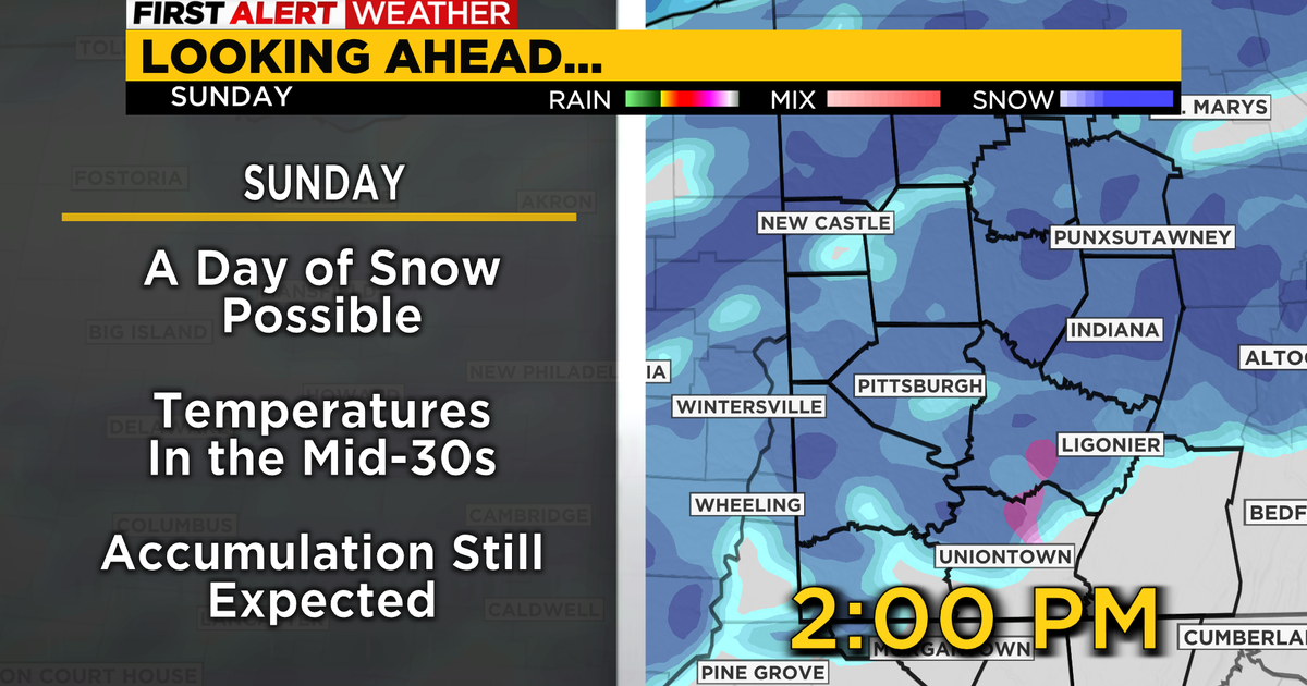 Pittsburgh Weather: Weekend snow kicks off today - CBS Pittsburgh