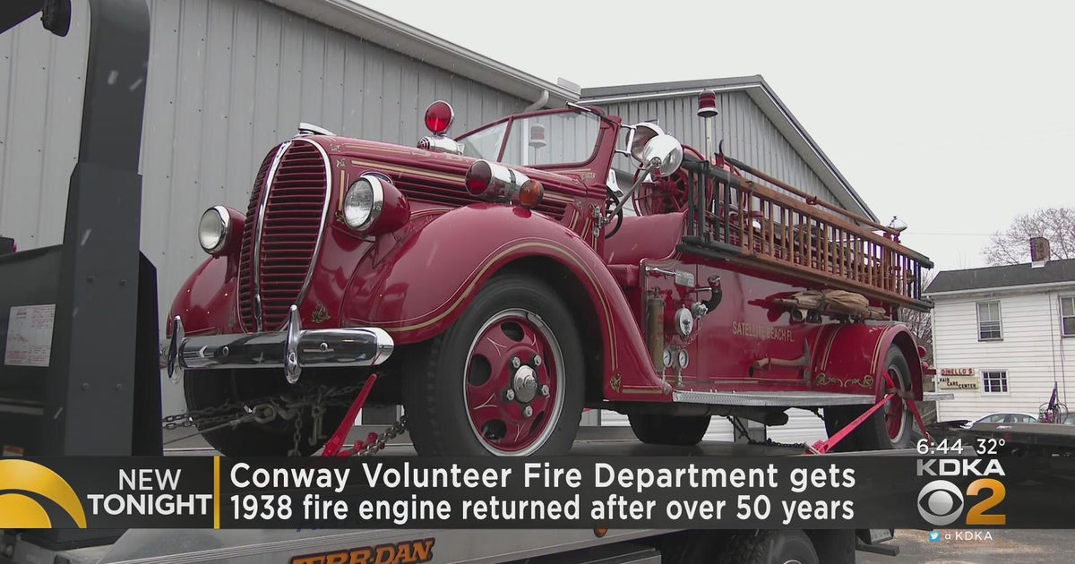 Conway VFD gets 1938 fire engine returned after over 50 years - CBS ...