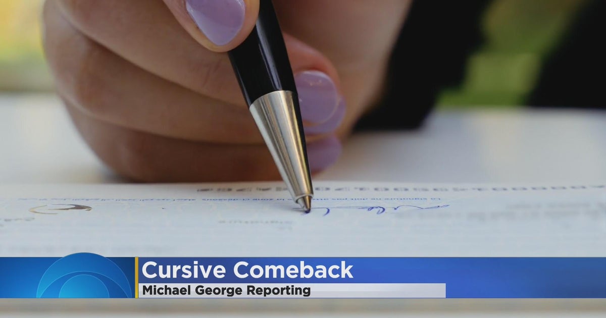 Children are leading the cursive comeback - CBS Minnesota