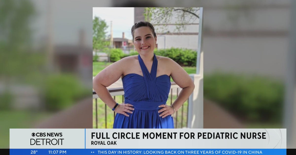 Full circle moment for former cancer patient turned nurse - CBS Detroit