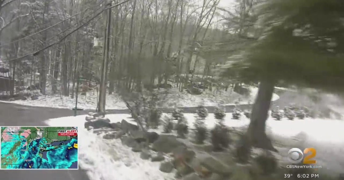 Snow changes over to rain across parts of Tri-State Area - CBS New York