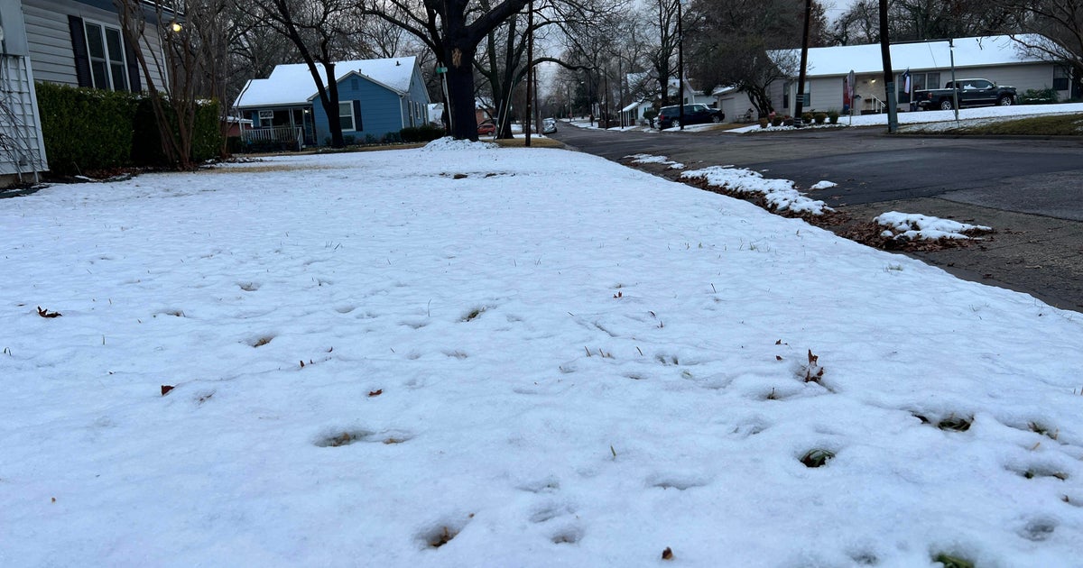 Parts of North Texas wake up to fresh blanket of snow - CBS Texas
