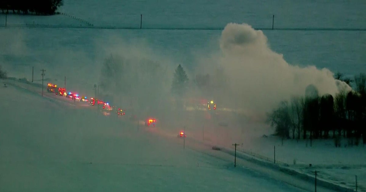 Crews battle large fire near Vermillion - CBS Minnesota