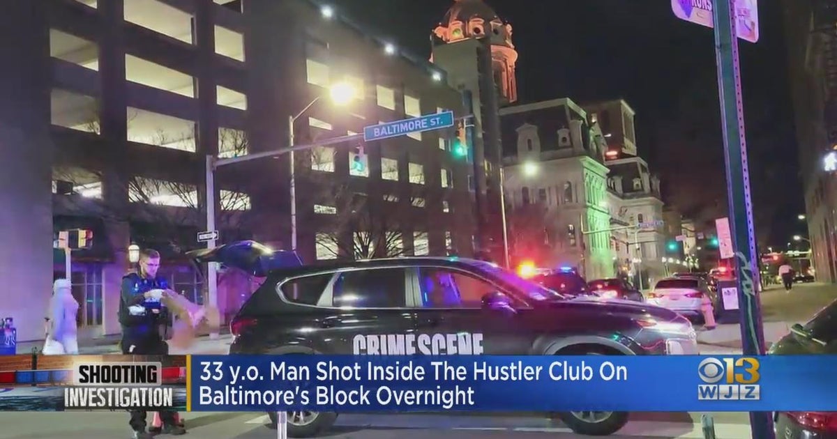 Man shot inside the Hustler Club on Baltimore's Block overnight - CBS ...
