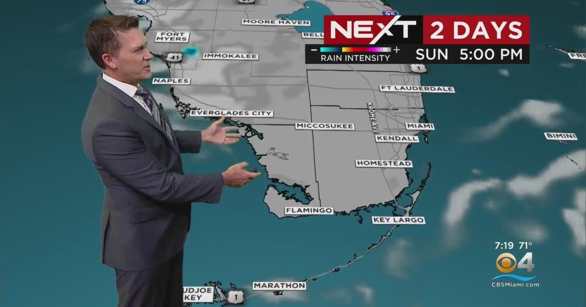 Weather forecast: Slight cool arrives - CBS Miami